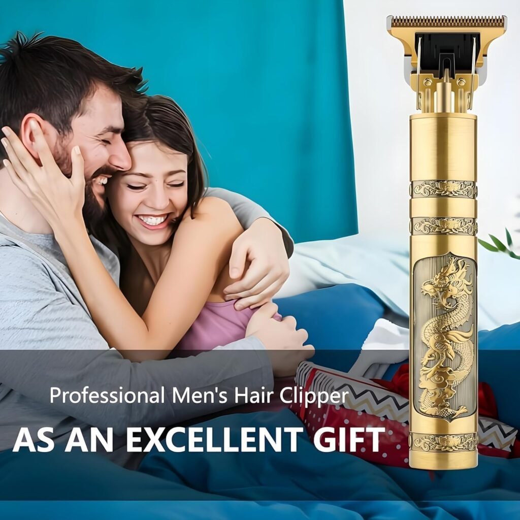 Men Vintage T9 Trimmer Professional Cordless Hair Clipper Dragon Style ...